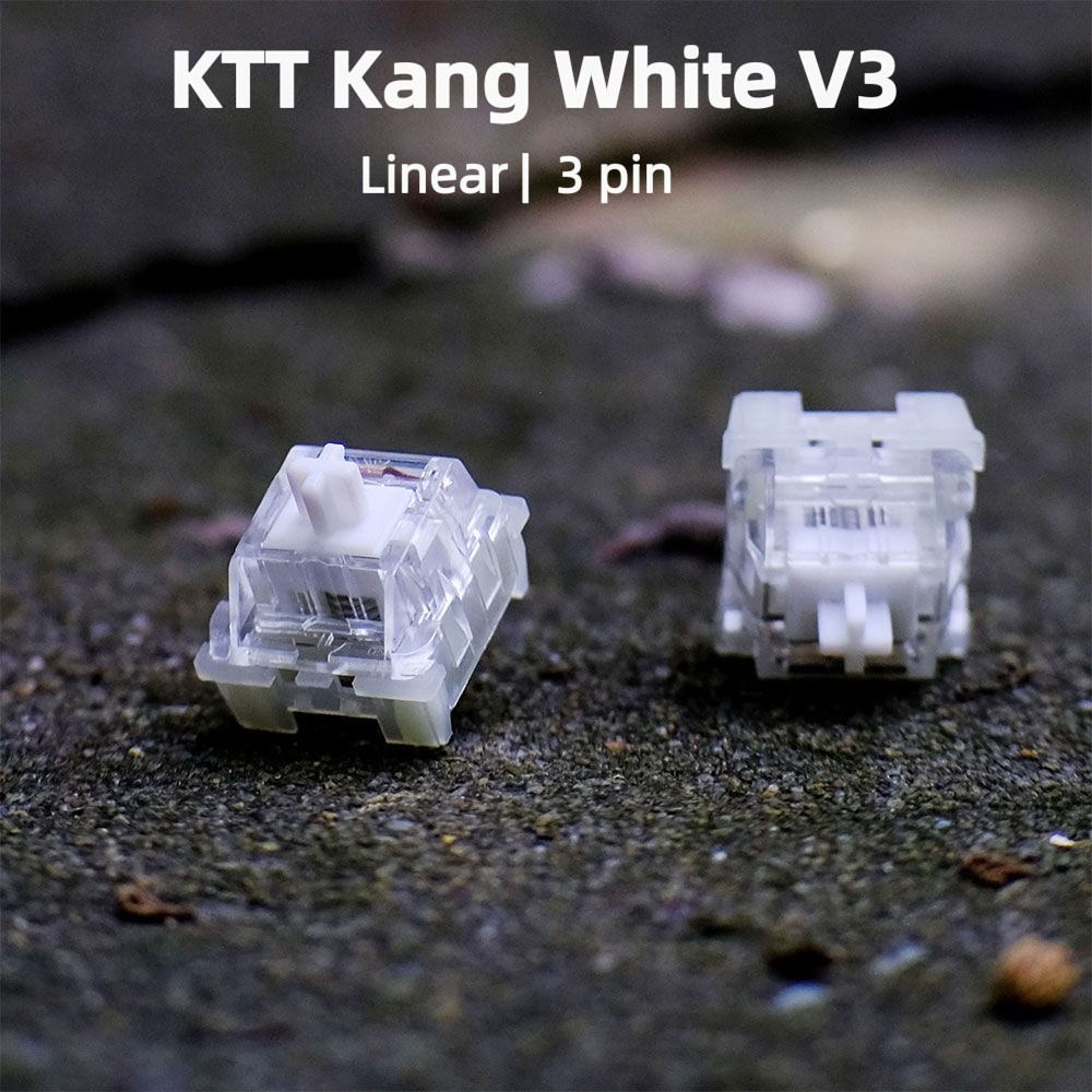 (10/30 PCS) KTT Kang White V3 Linear Switches สวิตช์ คีย์บอร์ด 3 Pins ...