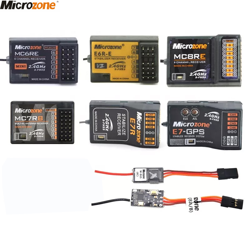 Microzone MC6RE MC7RB ตัวรับส่งสัญญาณ M-SBUS ขนาดเล็ก 6CH MC8RE 8CH ...