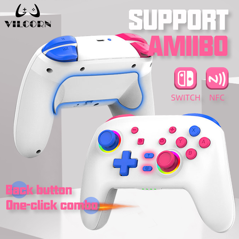 Vilcorn จอยแพดควบคุมเกม Nintendo Switch Pro แบบไร้สาย สําหรับ Nintendo Swtich Lite OLED PC ...