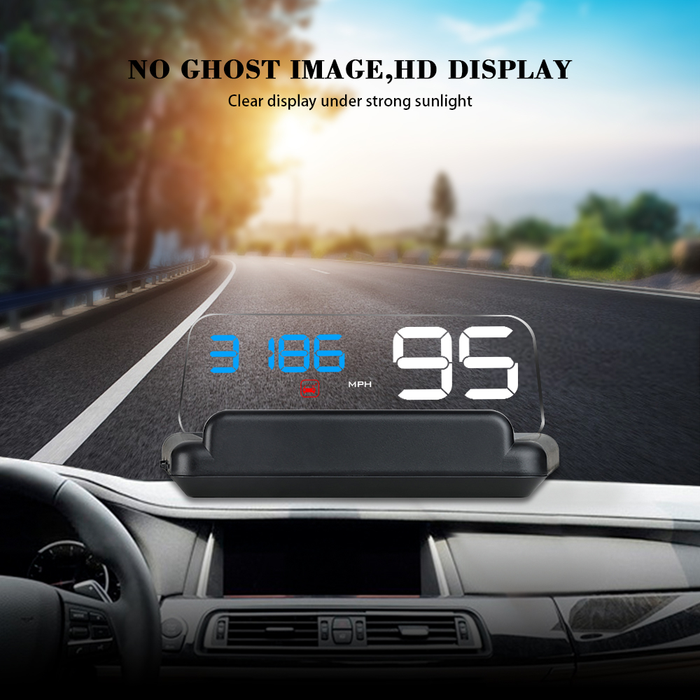 เครื่องวัดความเร็วกระจกหน้ารถยนต์ C500 HUD OBD2 | Shopee Thailand