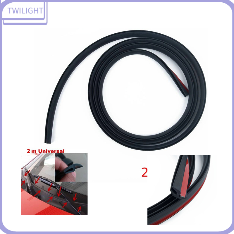2M H-type Rubber Seal Strip Mount On Car Plastic Panel Under Windshield ...