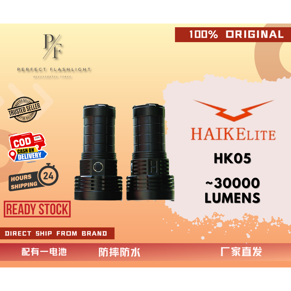 ไฟฉาย LED HAIKELITE HK05 5*SFN60 30000LM ระยะไกล 1000 เมตร มีประสิทธิภาพสูง | Shopee Thailand