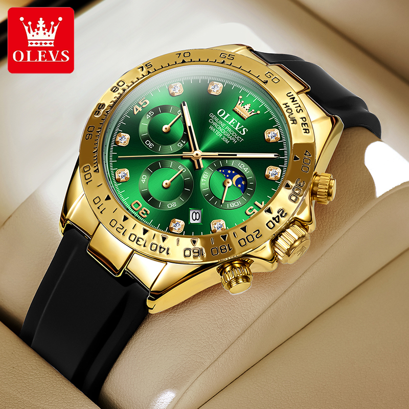 OLEVS 2875 นาฬิกาผู้ชาย กันน้ำ 100% แท้ ธุรกิจ กีฬา รับประกัน 5 ปี โคร ...