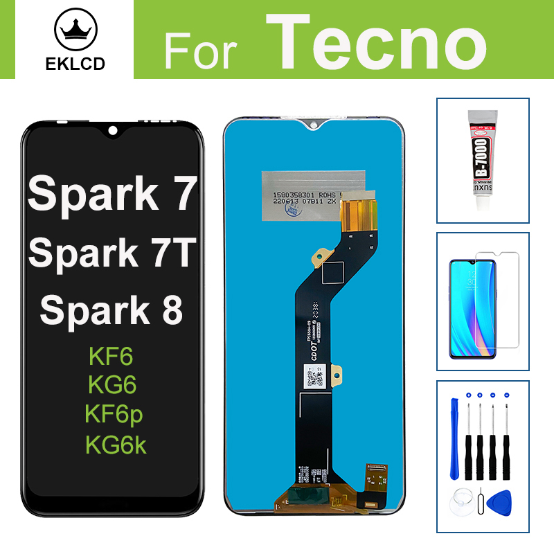 ภาพใหญ่ Tecno Spark 7 7T Spark 8 KF6 KF6p KG6 KG6K จอแสดงผล LCD การ ...