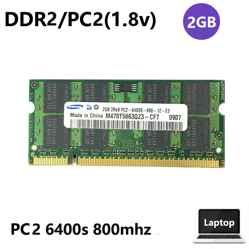 แรม 2GB DDR2 800mhz 2Rx8 PC2 6400s 200Pin SODIMM สําหรับแล็ปท็อป ...