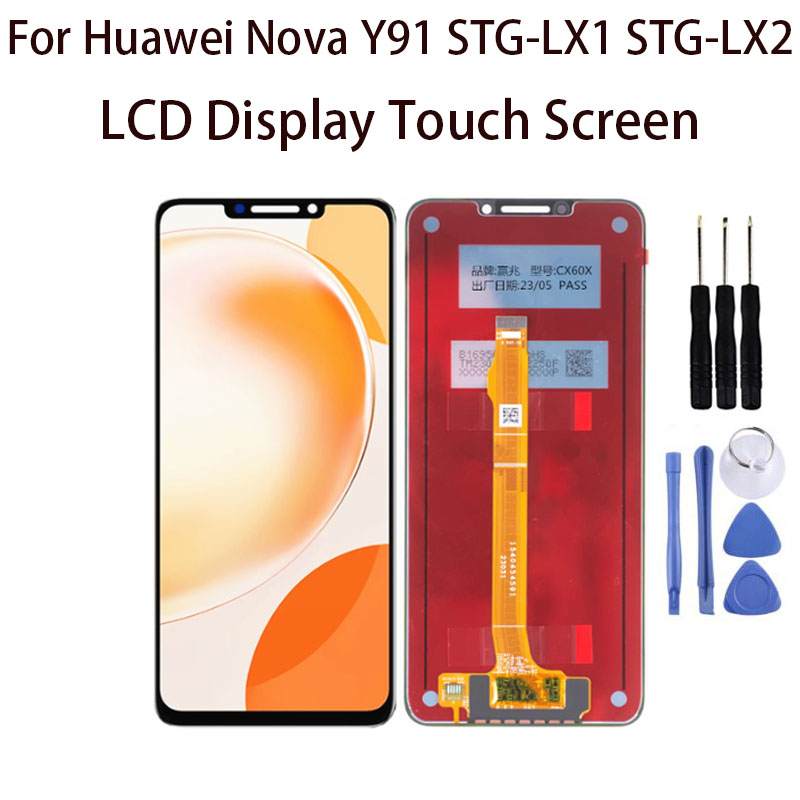 อะไหล่หน้าจอสัมผัสดิจิทัล LCD แบบเปลี่ยน สําหรับ Huawei Nova Y91 STG ...