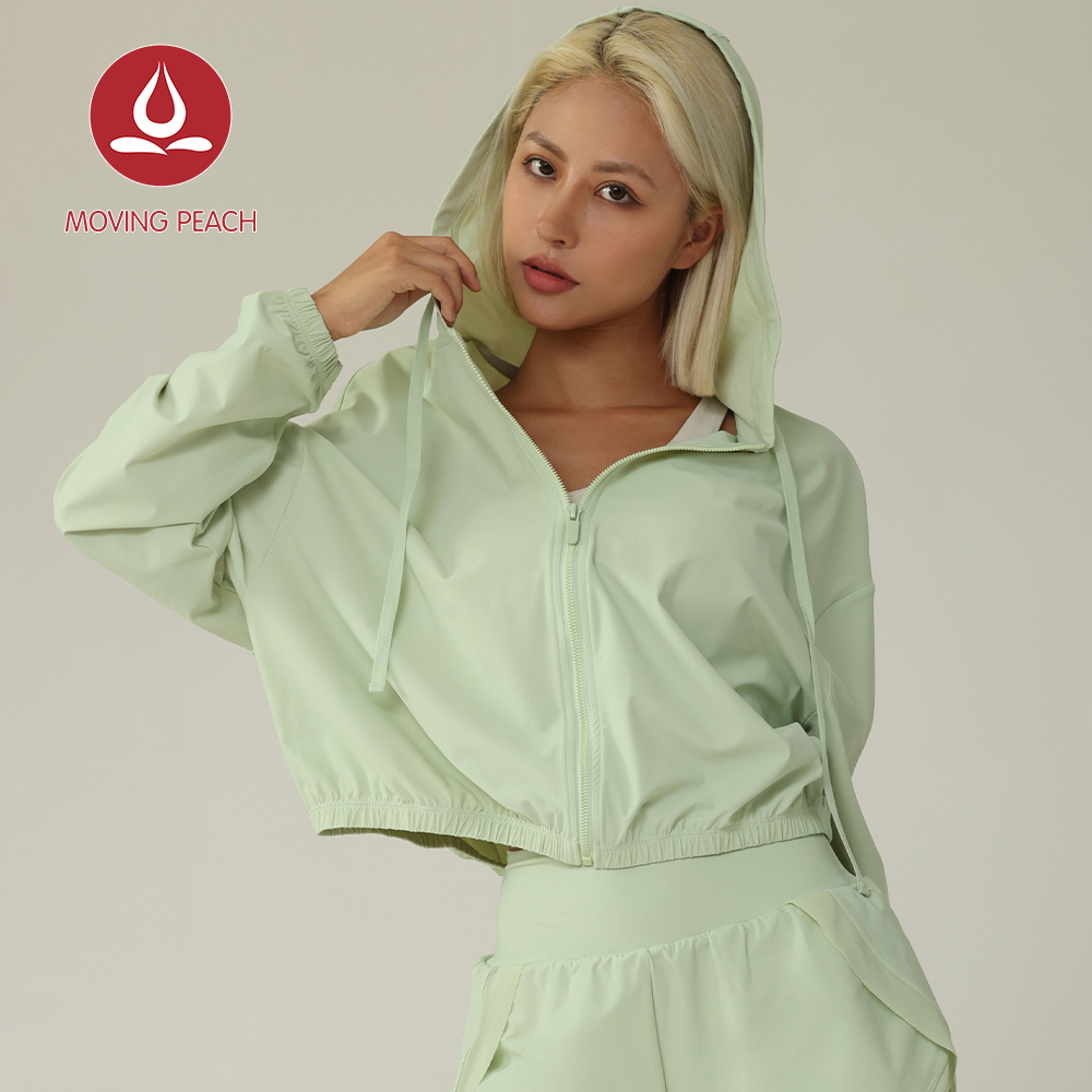 Moving PEACH เสื้อแจ็ค เก็ตกันลม มีฮู้ด เสื้อกันuv เหมาะกับการวิ่ง ...