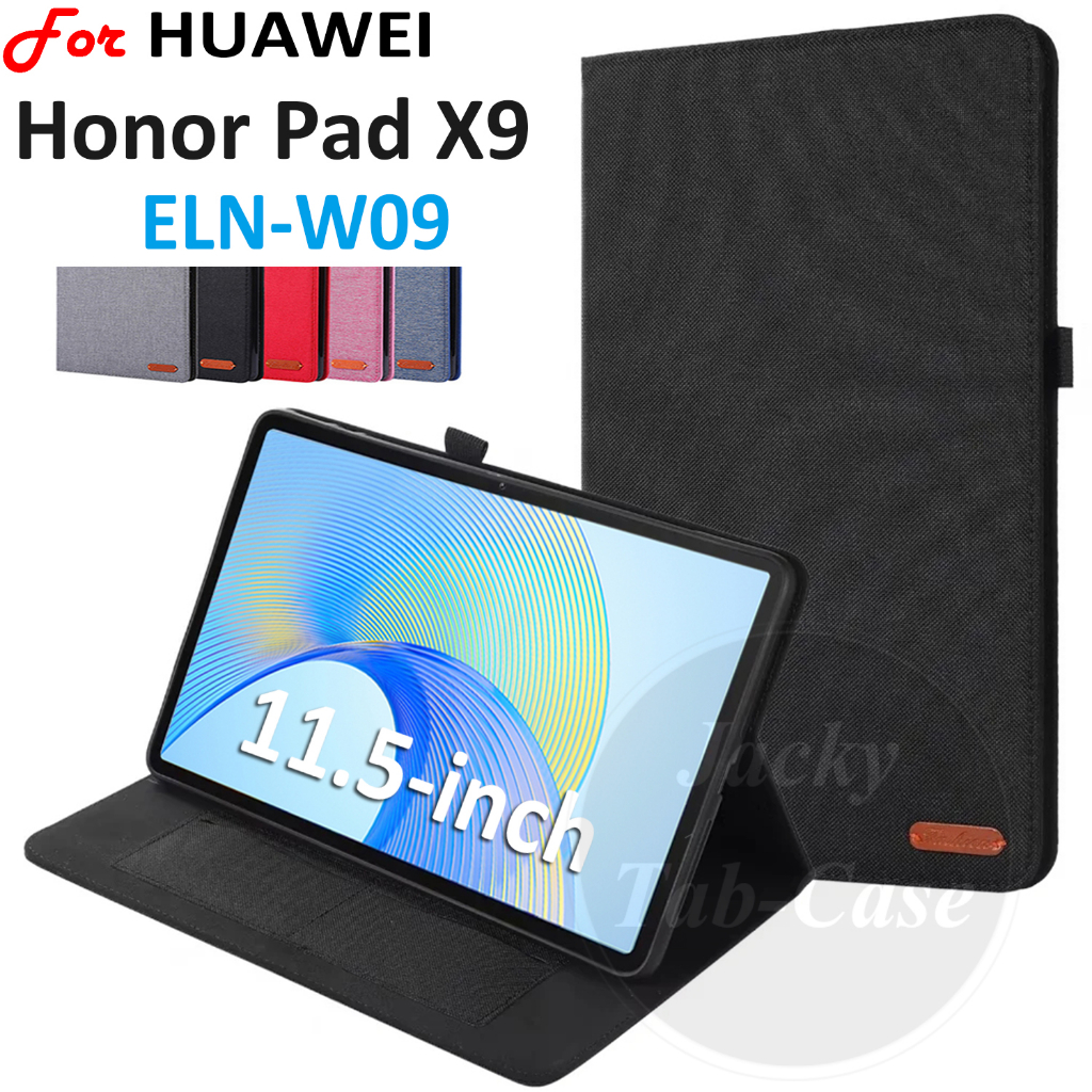 เคสหนัง PU เดนิม กันลื่น พร้อมช่องใส่บัตร สําหรับ HUAWEI Honor Pad X9 ...