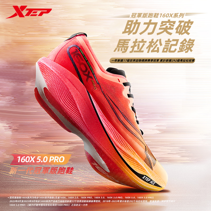 Tebru Xtep 160X5.0 Pro | รองเท้าวิ่งมาราธอน Champion Edition ด้วยแผ่นคาร์บอน T700 และเทคโนโลยี ...