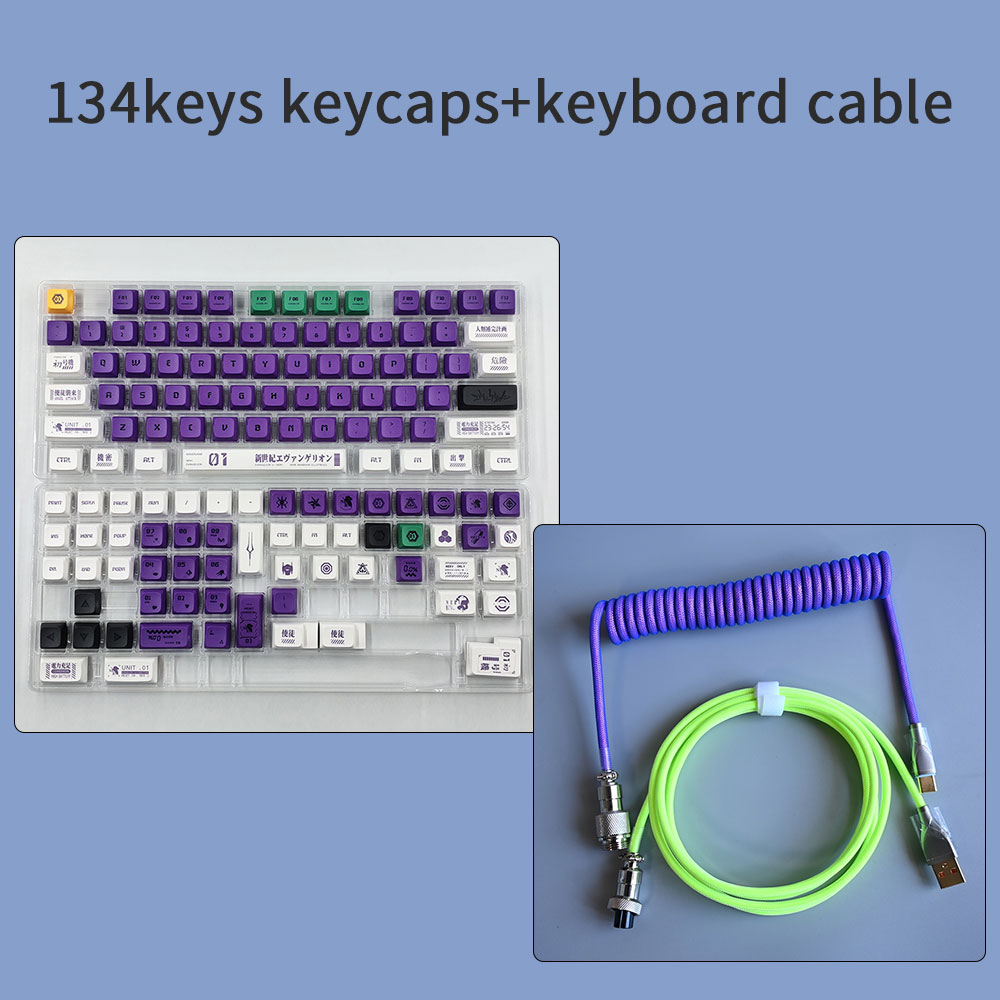 EVA-01 keycaps XDA profile Dye-Sublimation PBT keycap 134key | Shopee ...