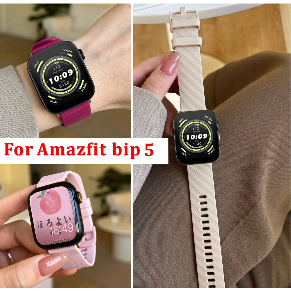20 มม. 22 มม สาย Compatible For amazfit bip 5 สายนาฬิกา ข้อมือซิลิโคน amazfit bip 5 สาย Amazfit ...