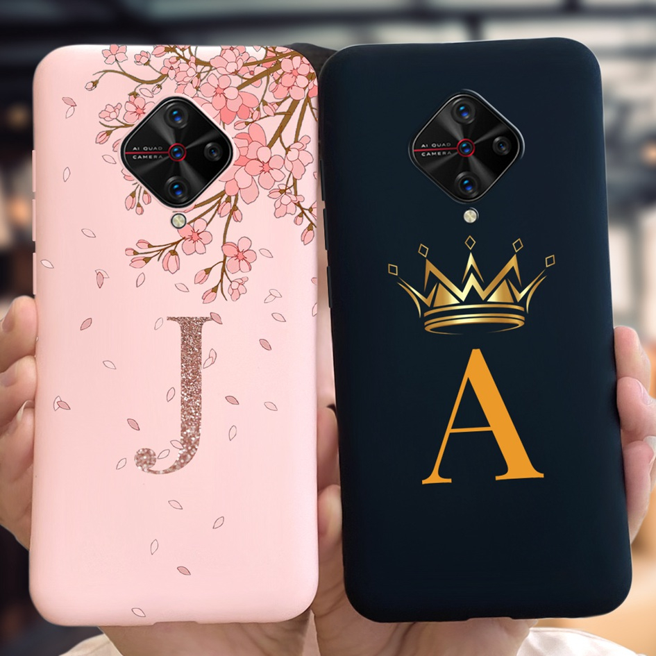 เคสโทรศัพท์มือถือแบบนิ่ม กันกระแทก ลายตัวอักษรมงกุฎน่ารัก สําหรับ Vivo ...