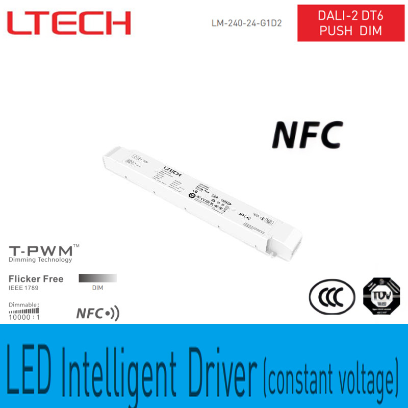 Ltech/ltech พาวเวอร์ซัพพลายไดรเวอร์ไฟอัจฉริยะ LED 240W 24V NFC ตั้ง ...