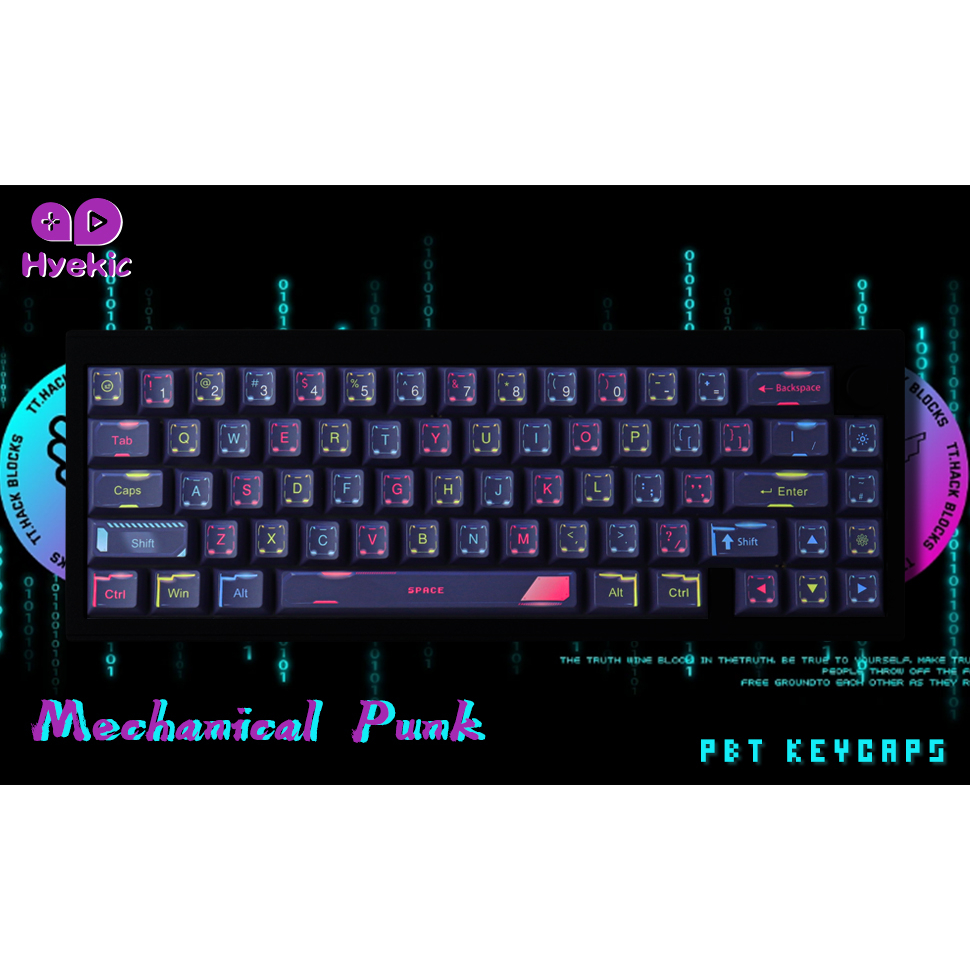 GMK Mechanical Punk Keycaps, 145 คีย์ PBT Keycaps โปรไฟล์เชอร์รี่ DYE ...