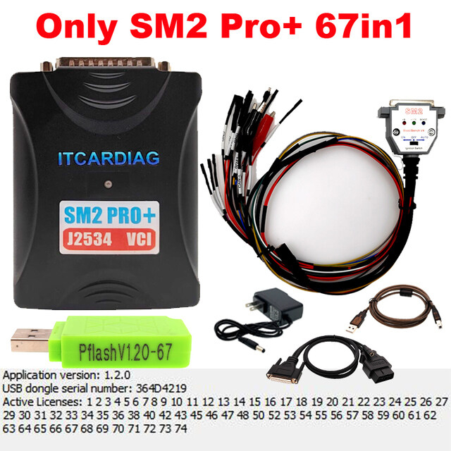 ⭐⭐⭐ของแท้ SM2 Pro+J2534 VCI ECU สายเคเบิลบูทโปรแกรมเมอร์อ่านหนังสือ และเขียน ECU PCM 67 IN 1 ...