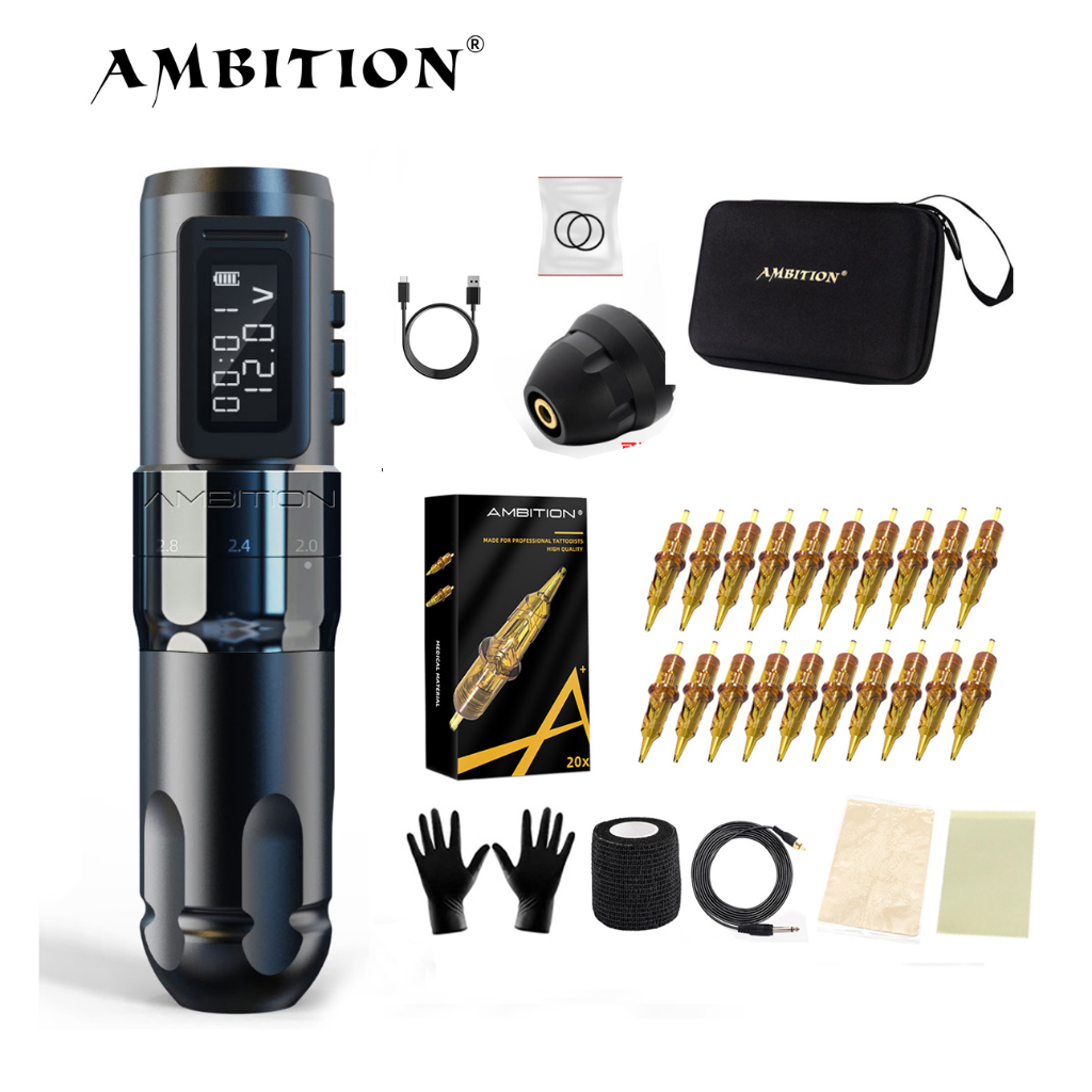 Ambition Mars-U ใหม่ ชุดปากกาสักไร้สาย 2.2-4.2 มม. 1800mAh ปรับได้ ...