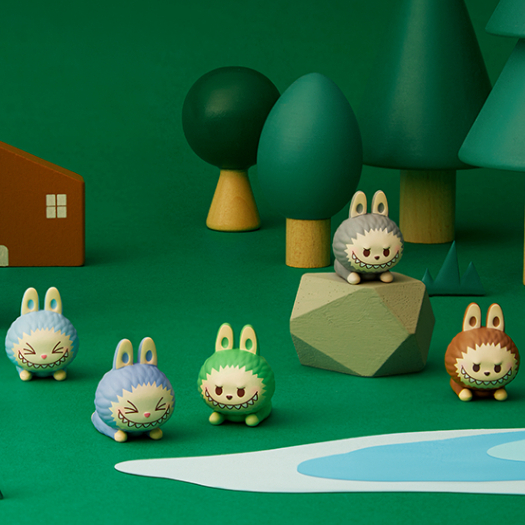 ฟิกเกอร์ POP BEAN LABUBU Forest Prone Posture Series Kawaii ของเล่น ...