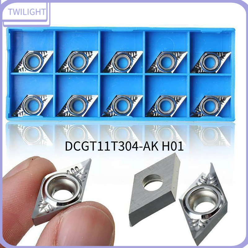 เม็ดมีดกลึง สีเงิน DCMT DCGT สําหรับอลูมิเนียม DCGT11T304-AK H01 ...
