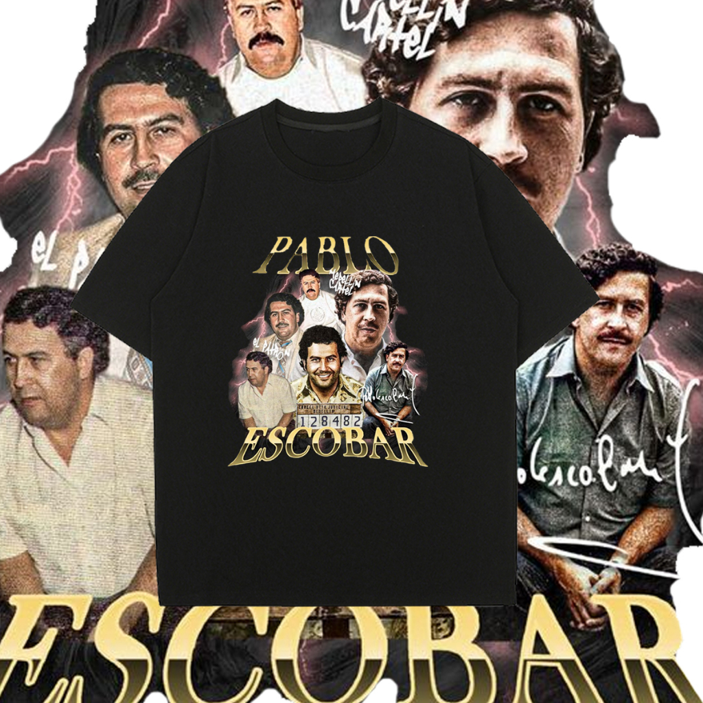 เสื้อยืด พิมพ์ลาย Pablo Escobar สไตล์วินเทจ | Shopee Thailand