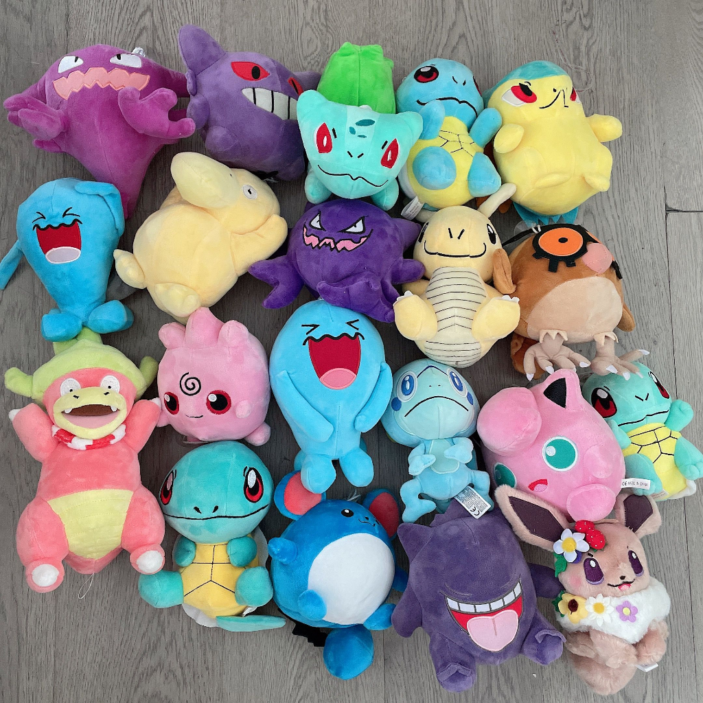 ตุ๊กตาฟิกเกอร์ โปเกม่อน Pikachu Gengar Bulbasaur Charmander Eevee Elf ...