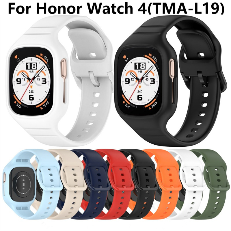 สายนาฬิกาข้อมือซิลิโคน TPU พรีเมี่ยม สีพื้น สําหรับ HUAWEI Honor Watch ...