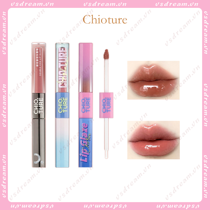 Chioture CHIOTURE ลิปสติก ลิปกลอส เนื้อแมตต์ แบบสองหัว ไม่ติดแก้ว ...