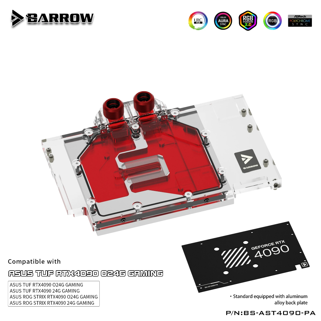 Barrow GPU Water Block สําหรับ ASUS TUF RTX 4090 O24G/24G GAMING Cooler ...