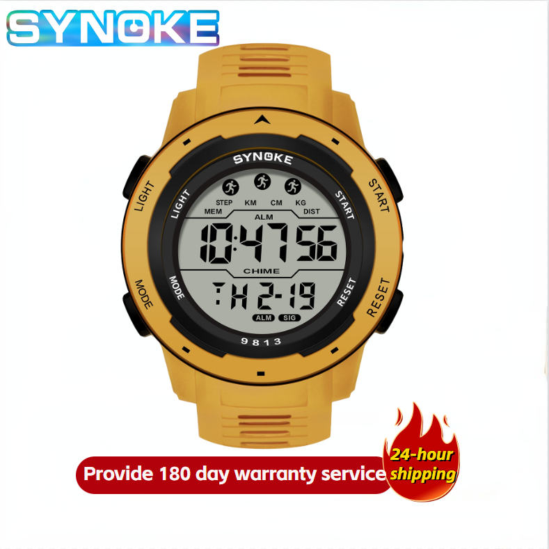 Synoke watch Shop นาฬิกาข้อมือผู้ชาย 50 เมตร กันน้ํา มัลติฟังก์ชั่น เรืองแสง ว่ายน้ํา ฟิตเนส ...