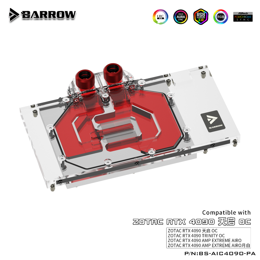 Barrow GPU Water Block สําหรับ ZOTAC RTX 4090 AMP Extreme AIRO ...