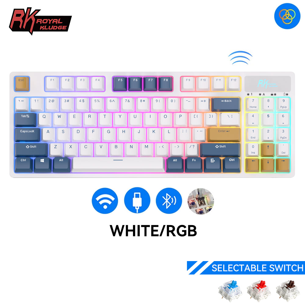 Royal Kludge RK89 คีย์บอร์ดไร้สาย บลูทูธ 89 โหมด BT5.0 2.4G USB-C ...