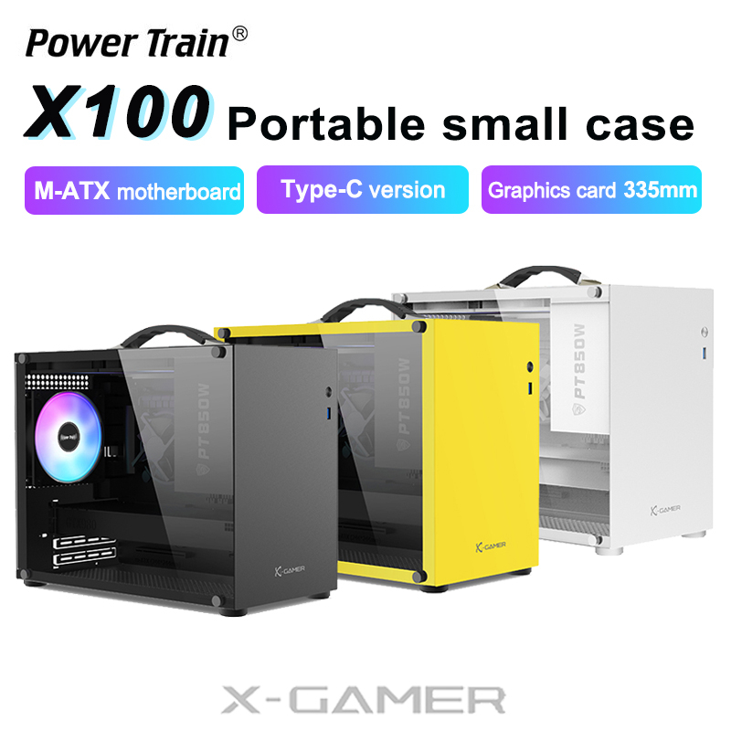 Power Train X100 แบบพกพา Mini-ITX/MATX เมนบอร์ด USB3.0 Type-C เดสก์ท็อป ...