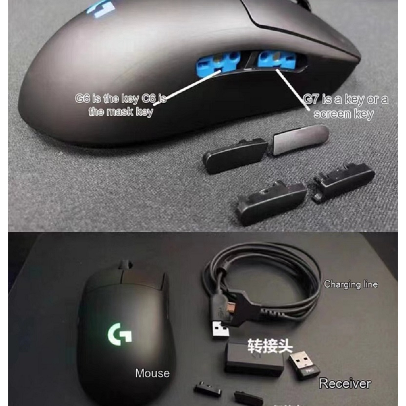 อะไหล่ซ่อม ของแท้ สําหรับ Logitech GPW G pro 1st Gen เมาส์ไร้สาย ด้านข้าง ปลั๊ก ปุ่ม ชุดอะไหล่ ...