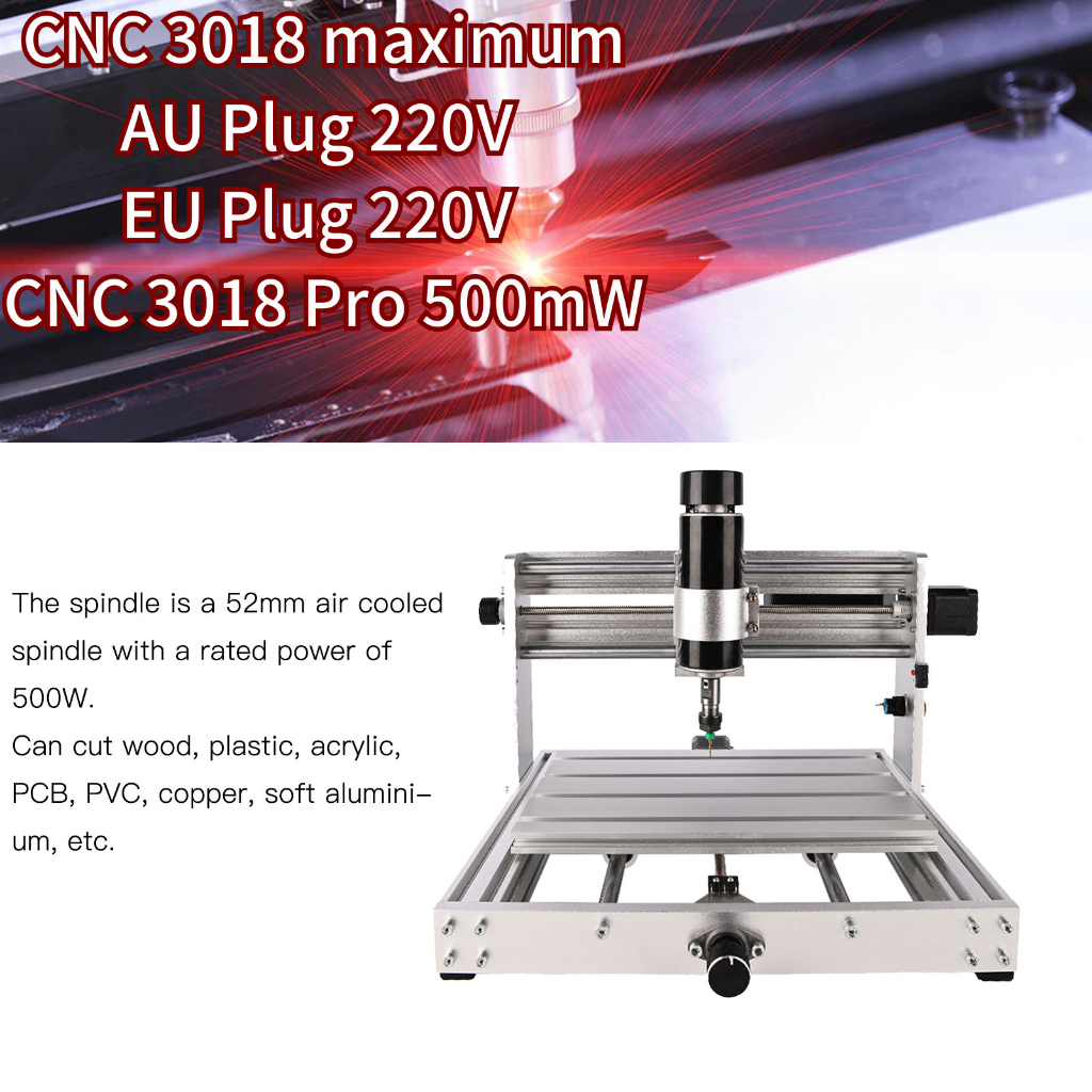 CNC 3018 maximum /CNC 3018 Pro 500mW ชุดแกนหมุนเราเตอร์ 3 แกน 500W ...
