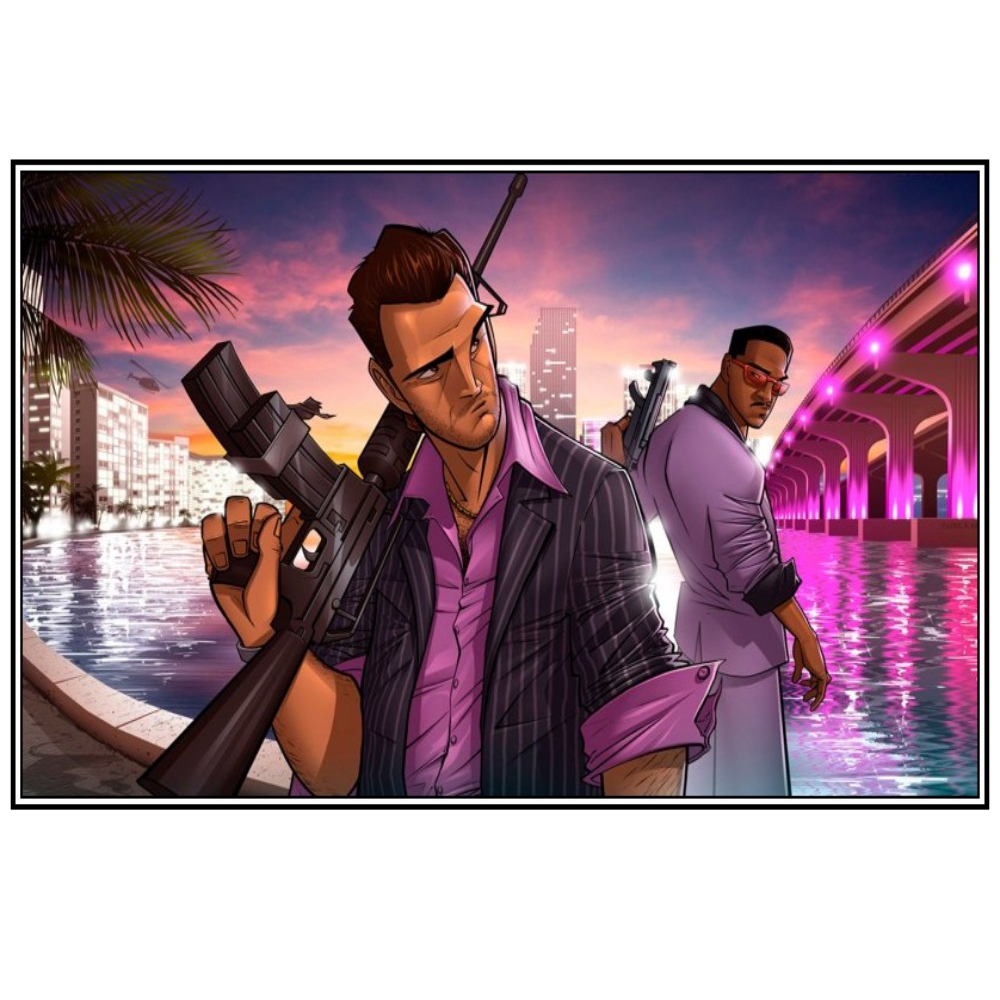 โปสเตอร์ Grand Theft Auto Vice City POSTER A3 | Shopee Thailand