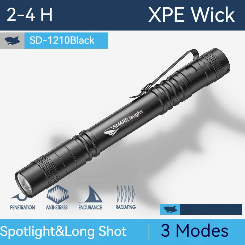 Smilingshark SD1210 ไฟฉาย LED XPE สว่างมาก ขนาดเล็ก พร้อมคลิปหนีบปากกา ...