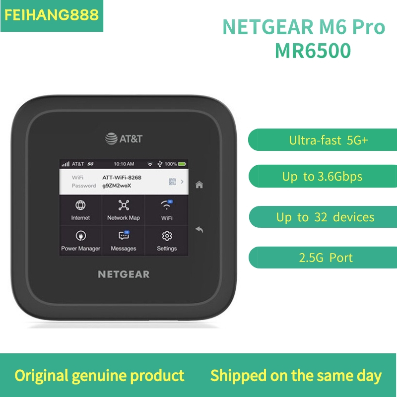 Netgear M6 Pro MR6500 6e เราเตอร์ 5G พอร์ตอีเธอร์เน็ต Gigabit แบบพกพา ...