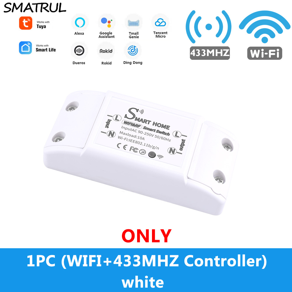 Smatrul Tuya Wi-Fi สวิตช์ไฟอัจฉริยะ Wifi RF433 รีโมตคอนโทรลผ่าน Google ... Smatrul Tuya Wi-Fi สวิตช์ไฟอัจฉริยะ Wifi RF433 รีโมตคอนโทรลผ่าน Google ...