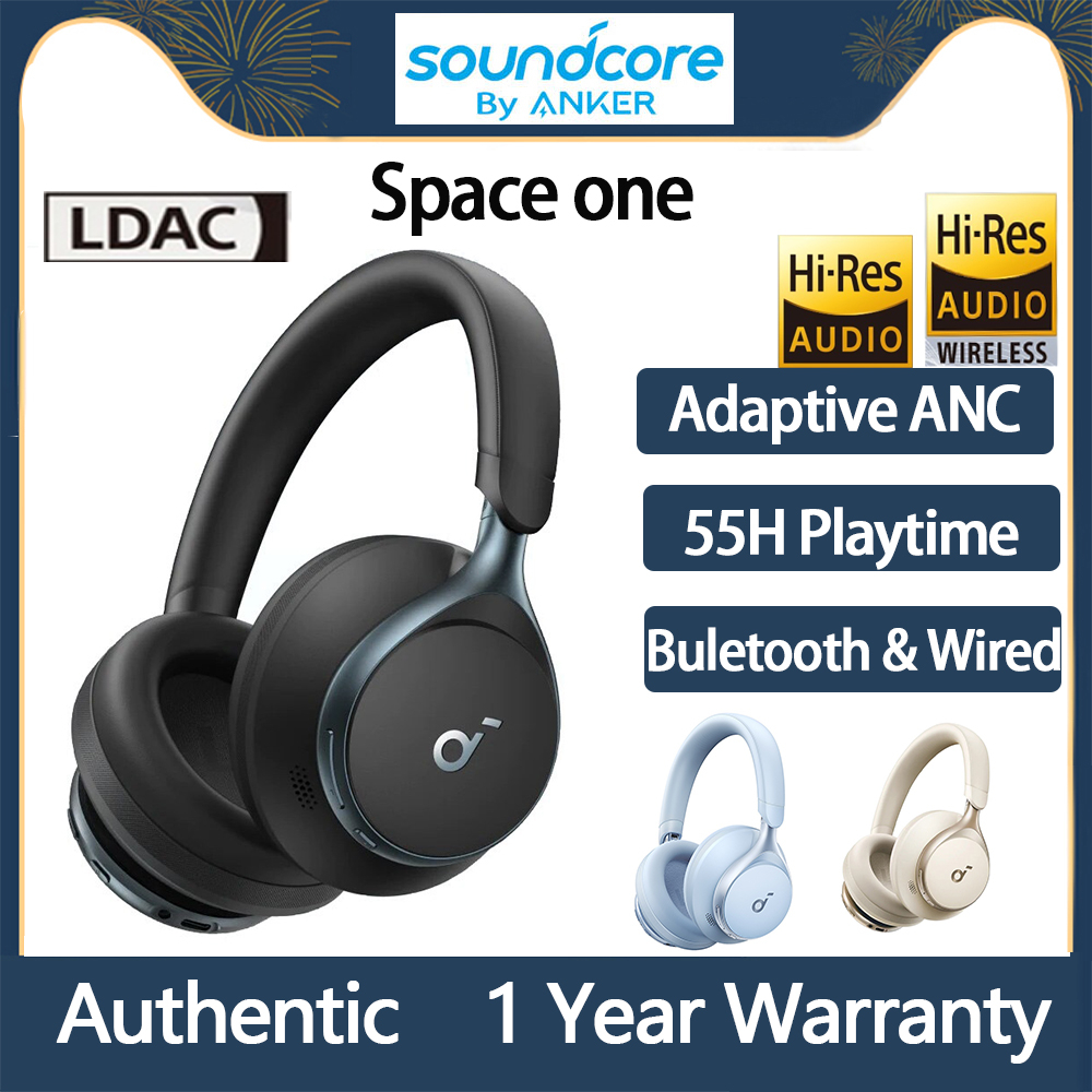 ของแท้ Anker Soundcore Space One S1 หูฟังบลูทูธไร้สาย LDAC Hi-Res ANC ตัดเสียงรบกวน พร้อม ...