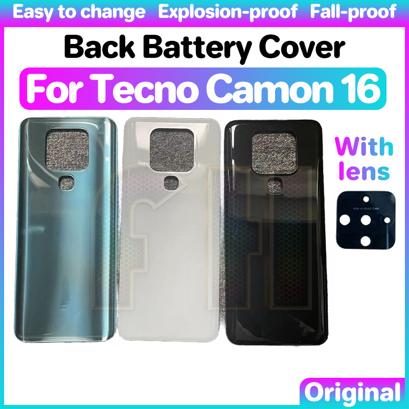 ฝาครอบแบตเตอรี่ด้านหลัง สําหรับ TECNO Camon 16 ce7 ce7j CE9H | Shopee ...