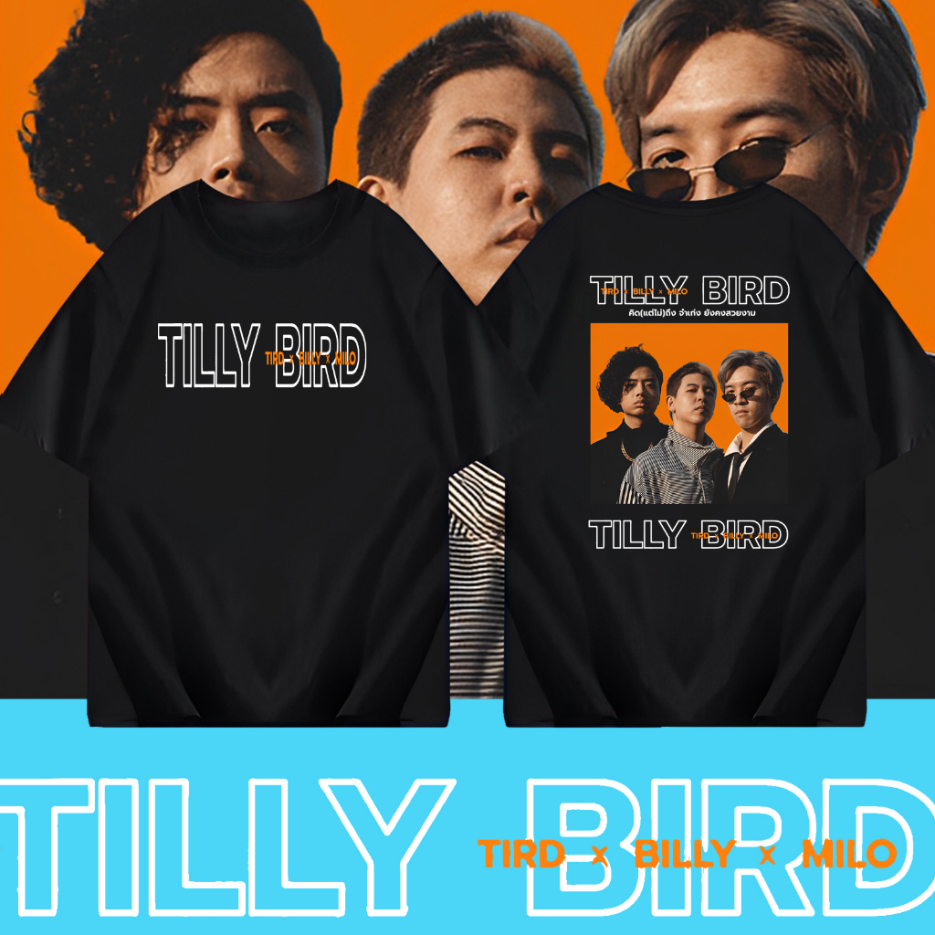 เสื้อยืดคอตตอนฤดูร้อน TILLY BIRDS-LOGO แขนสั้นพิมพ์ลาย | Shopee Thailand