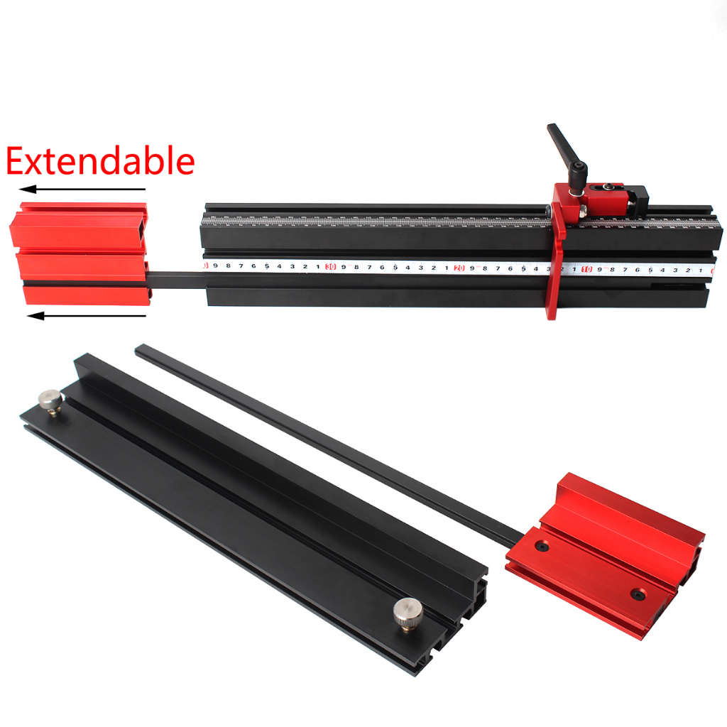 Table Saw Miter Gauge Extension Fence System With Aluminum Miter ...