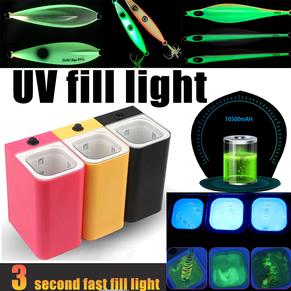 TRAINFISUltravioletโคมไฟ16-UV-LED 10500mah UV Fishing Lureบรรจุโคมไฟ ...