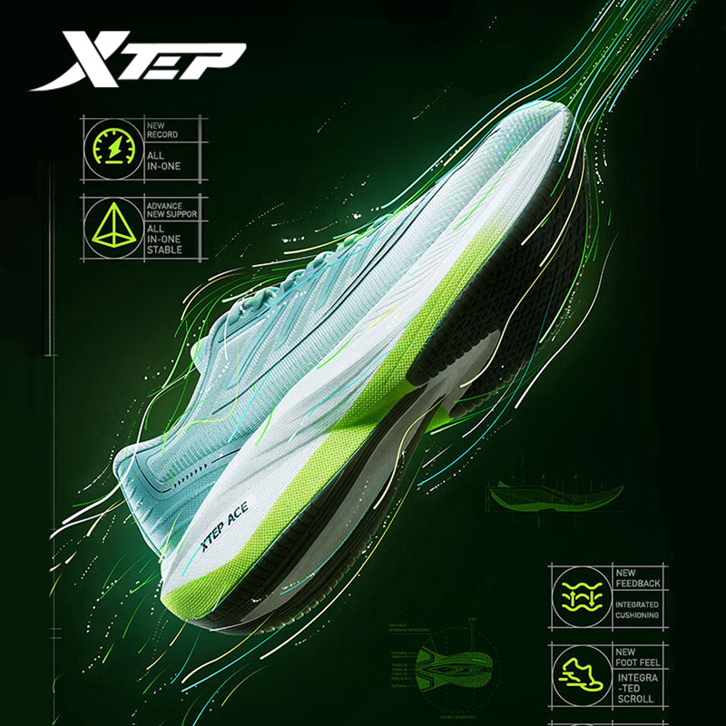 Xtep One Piece รุ่นผู้ชายรองเท้าวิ่ง 3D การพิมพ์ Rebound ทนต่อการสึกหรอ ...