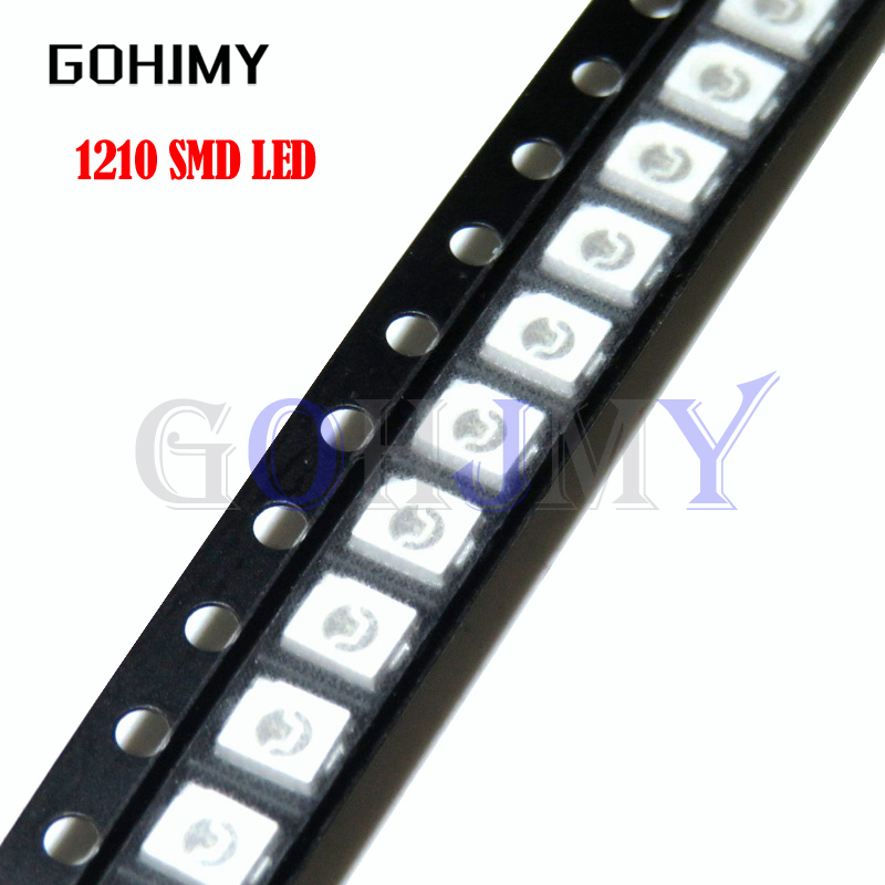 ไดโอด LED 3528 1210 SMD สีแดง สีเขียว สีฟ้า สีเหลือง สีขาว 100 ชิ้น ...