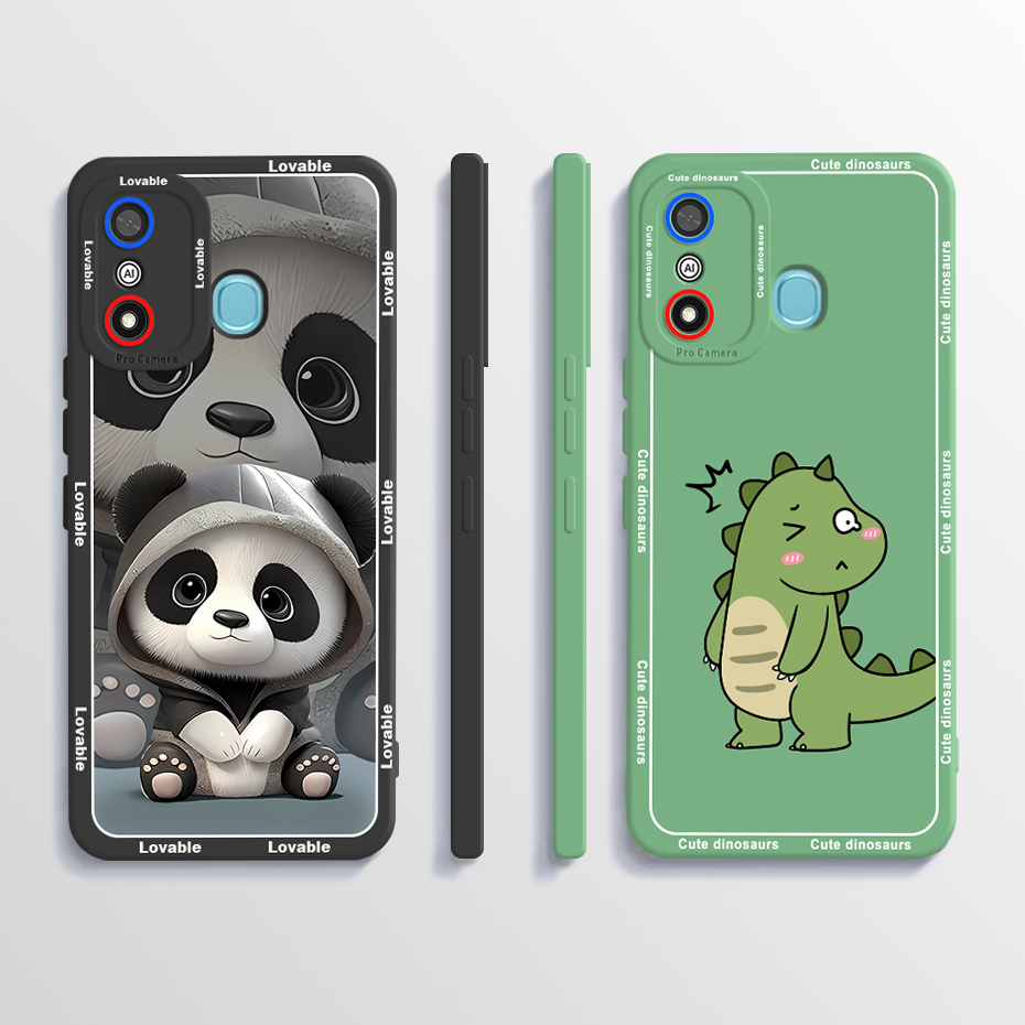 Itel A27 ITEL P17 A551L เคสซิลิโคนเหลว ลายแพนด้า ไดโนเสาร์น่ารัก ...