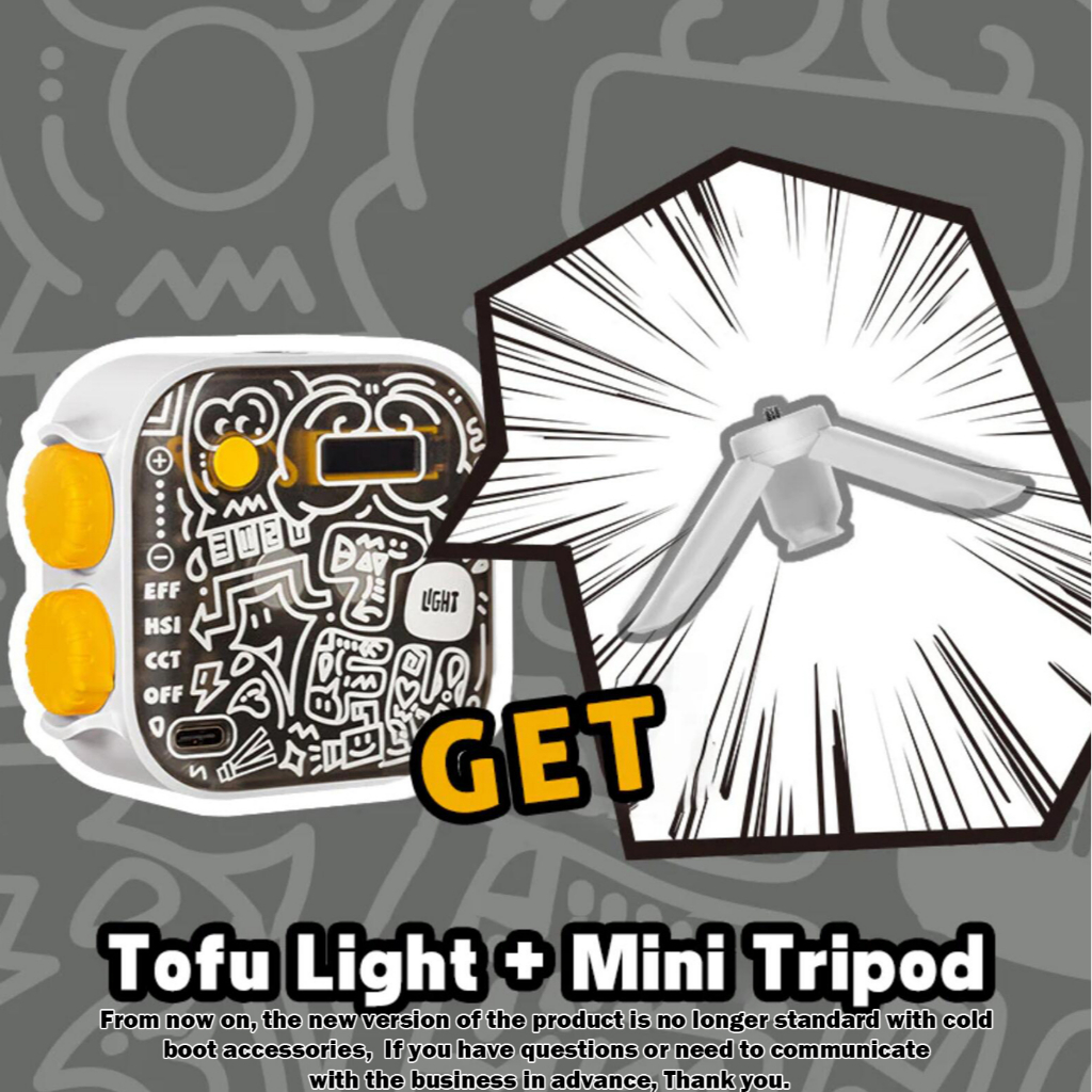 Tofu ไฟ LED RGB แบบพกพา เติมแสง ถ่ายภาพ ความทะเยอทะยาน การถ่ายภาพ ...