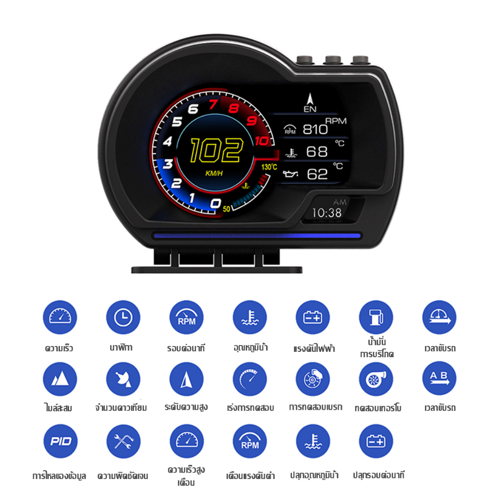 P6 pro OBD2+GPS สมาร์ทเกจ Smart Gauge Digital Meter/Display ของแท้เมนู ...