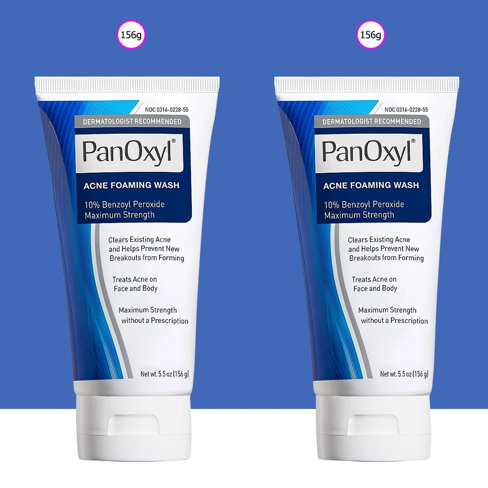 PanOxyl Acne Foaming Wash 10% Benzoyl Peroxide Maximum Strength 156g ...