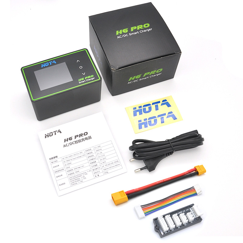 Hota H6 Pro Duo AC 200W DC 700W 26A ที่ชาร์จแบตเตอรี่ ขนาดเล็ก 1-6S ...