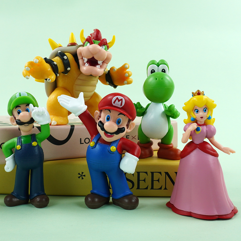 Nintendo Game Super Mario Bros. ขนาด 9.5 ซม. 3 ชิ้น 5 ชิ้น ต่อชุด โมเดล ...
